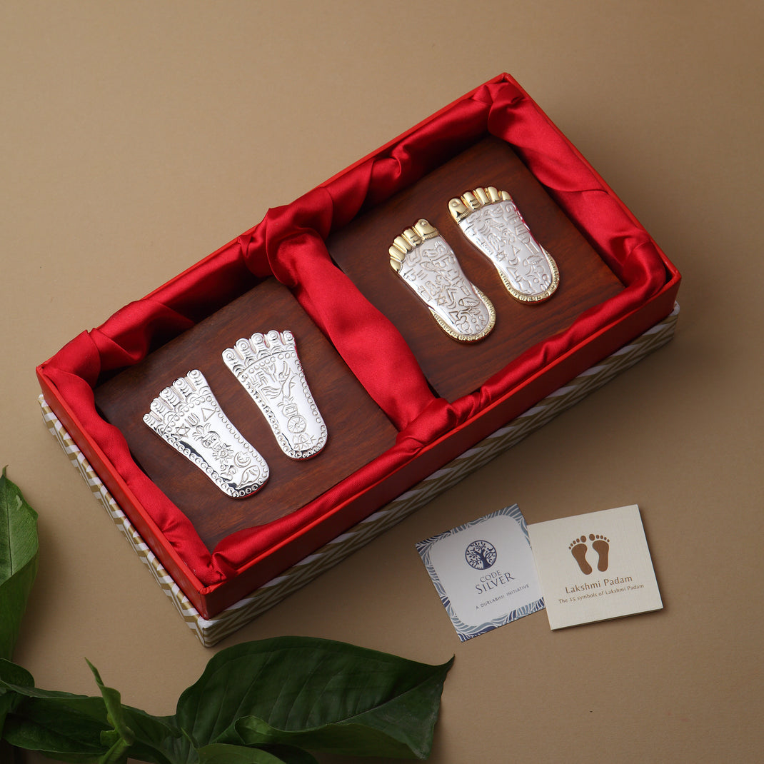 Divine Duo Blessings Hamper: Laxmi Charan and Vishnu Charan – Code Silver